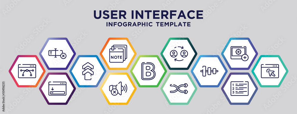 hexagon infographic template design. infographic elements from user ...