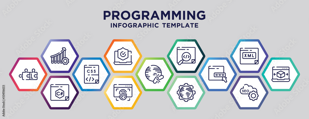 hexagon infographic template design. infographic elements from ...
