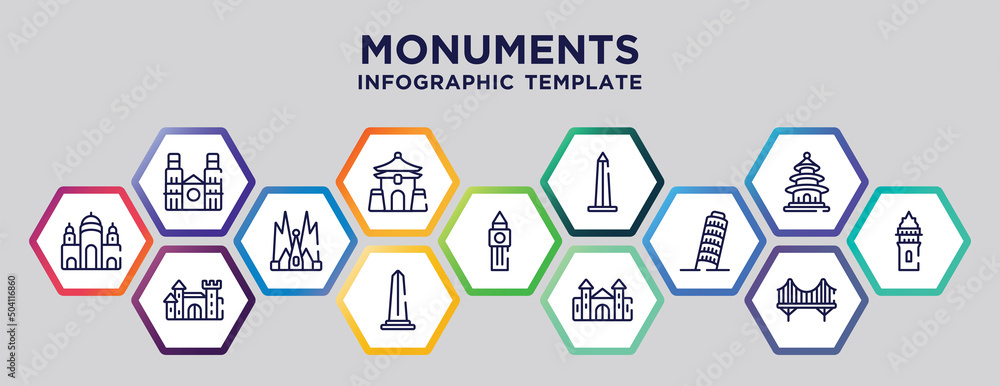 Vetor de hexagon infographic template design. infographic elements from ...
