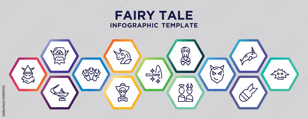 hexagon infographic template design. infographic elements from fairy ... hexagon infographic template design. infographic elements from fairy ...