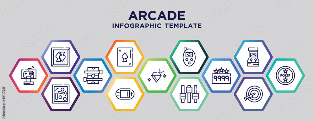 Vetor de hexagon infographic template design. infographic elements from ...