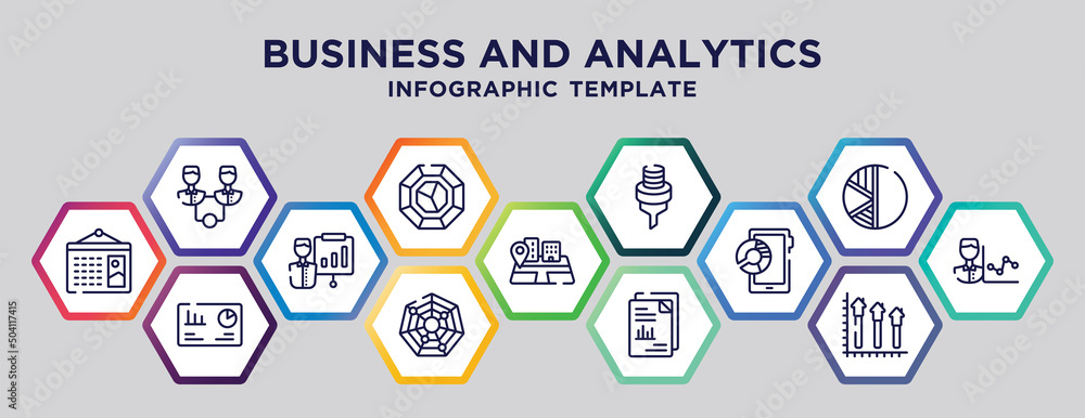 hexagon infographic template design. infographic elements from business ...