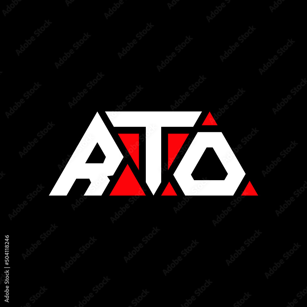 RTO triangle letter logo design with triangle shape. RTO triangle logo ...
