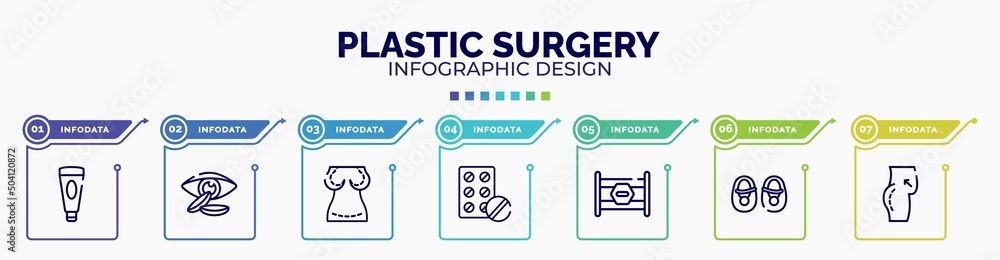 infographic for plastic surgery concept. vector infographic template ...