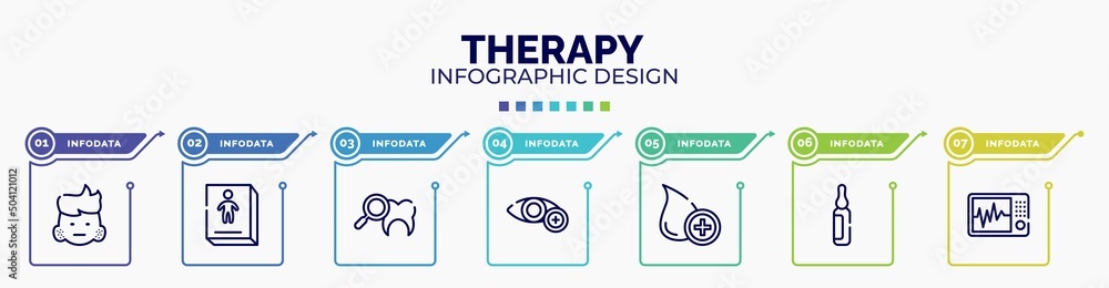 infographic for therapy concept. vector infographic template with icons ...