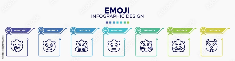 infographic for emoji concept. vector infographic template with icons ...
