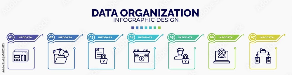 infographic for data organization concept. vector infographic template ...