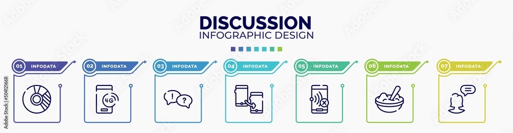 infographic for discussion concept. vector infographic template with ...
