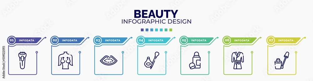 infographic for beauty concept. vector infographic template with icons ...
