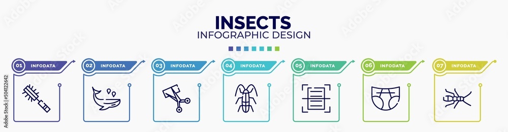 infographic for insects concept. vector infographic template with icons ...