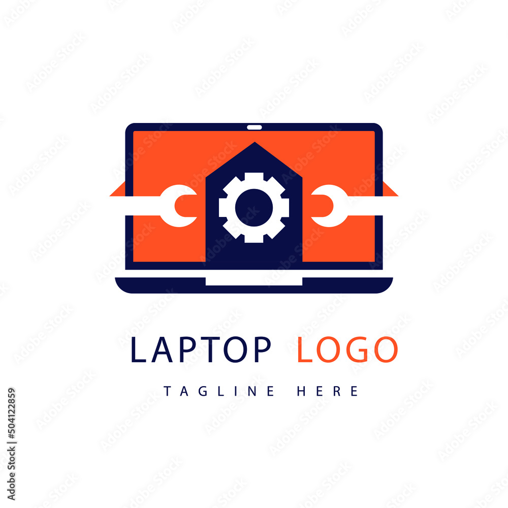 Vecteur Stock Computer logo design. Pc fix, repair icon. Computer ...