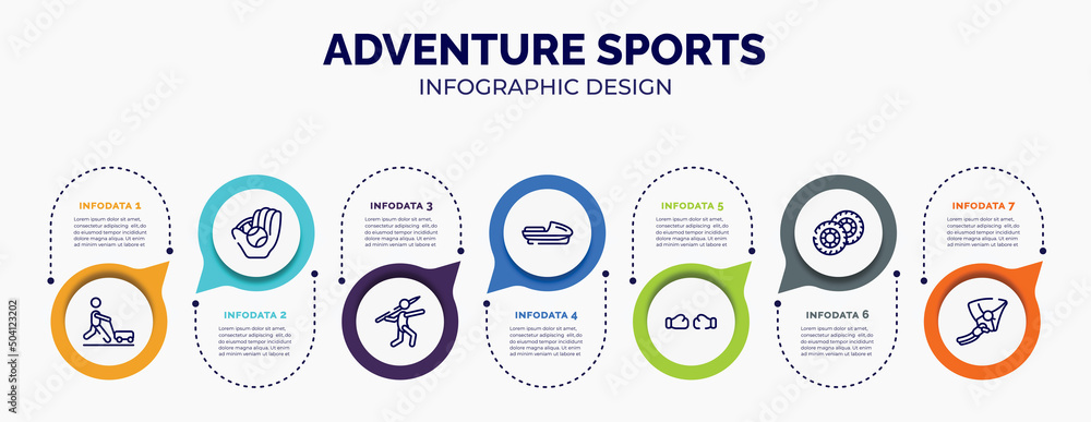 infographic for adventure sports concept. vector infographic template ...