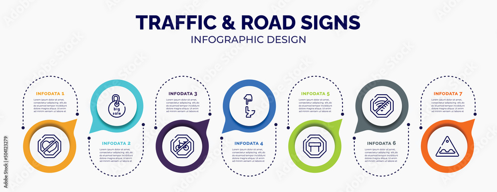 infographic for traffic & road signs concept. vector infographic ...