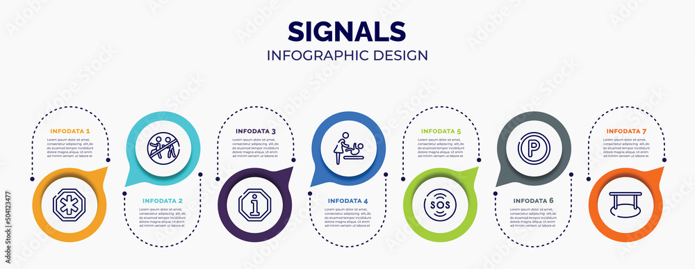 Vecteur Stock infographic for signals concept. vector infographic ...