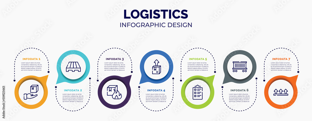 infographic for logistics concept. vector infographic template with ...