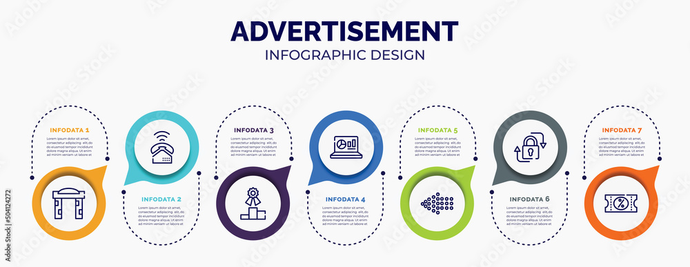 infographic for advertisement concept. vector infographic template with ...