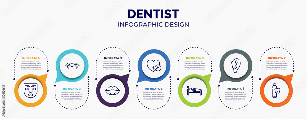 infographic for dentist concept. vector infographic template with icons ...