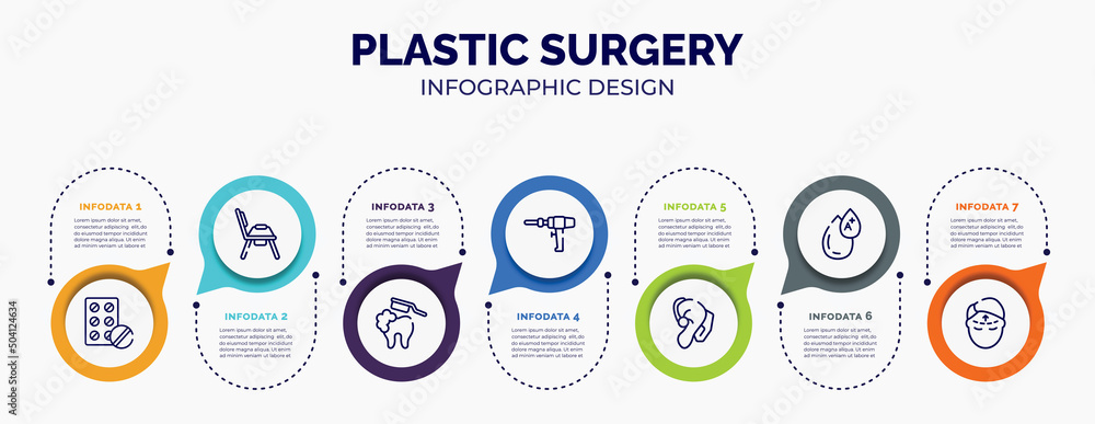 infographic for plastic surgery concept. vector infographic template ...