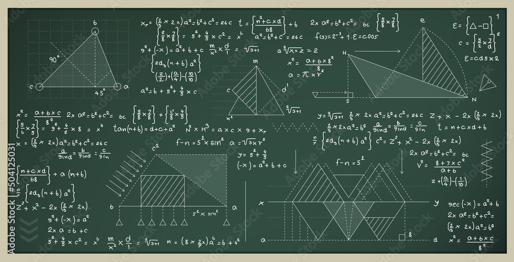 Mathematical and scientific formulas for finding the area of a triangle ...