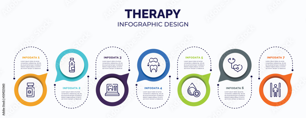 infographic for therapy concept. vector infographic template with icons ...