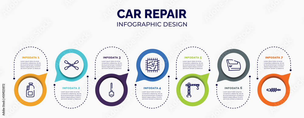 Vecteur Stock infographic for car repair concept. vector infographic ...