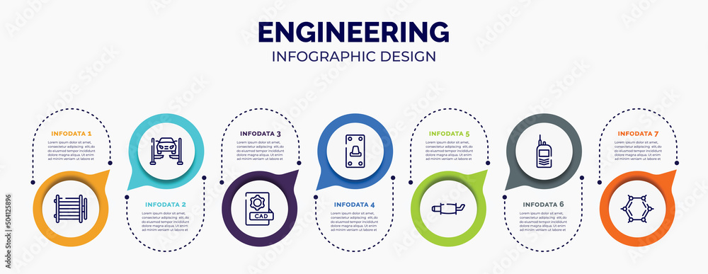 infographic for engineering concept. vector infographic template with ...