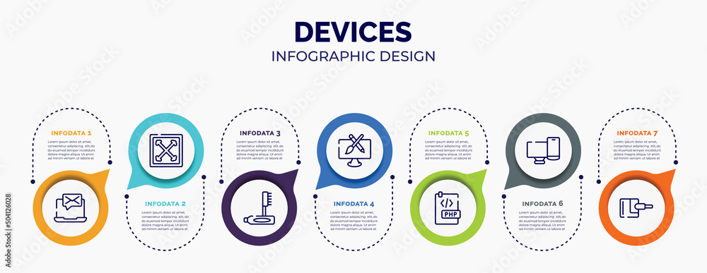 infographic for devices concept. vector infographic template with icons ...