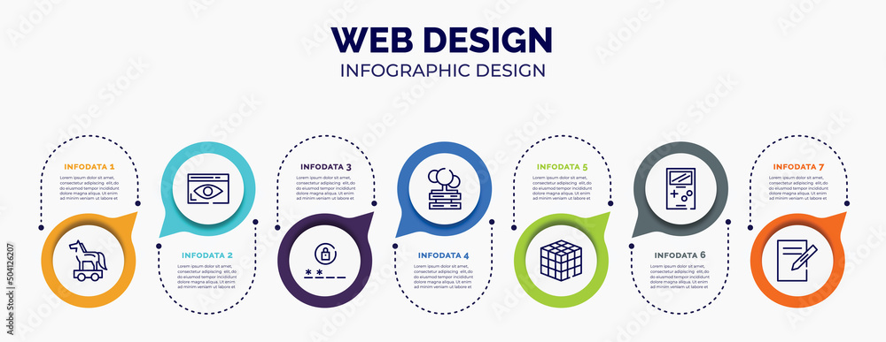 infographic for web design concept. vector infographic template with ...