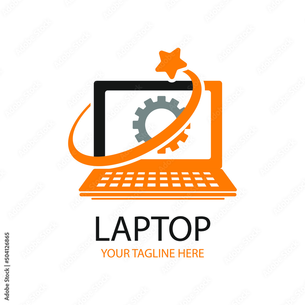 Computer logo design. Pc fix, repair icon. Computer maintenance service ...