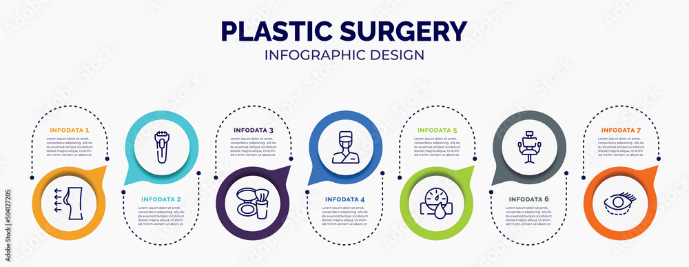 infographic for plastic surgery concept. vector infographic template ...