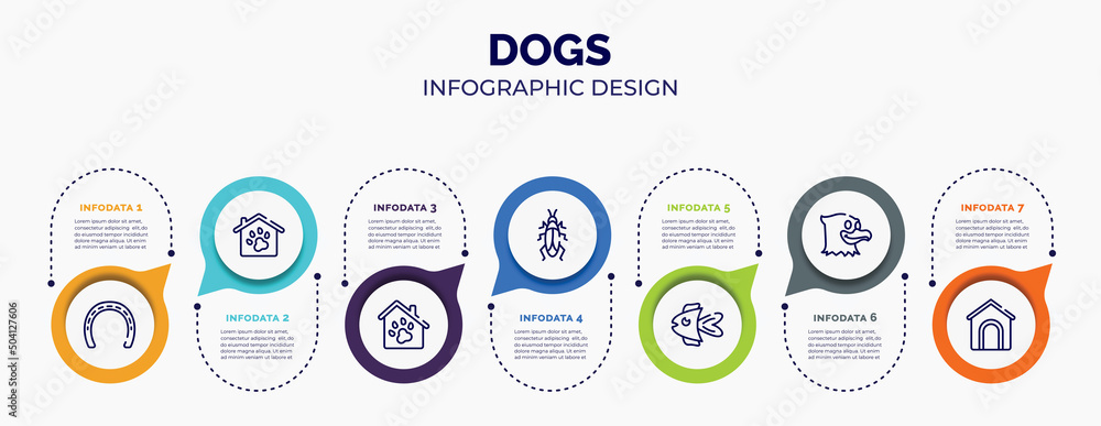infographic for dogs concept. vector infographic template with icons ...