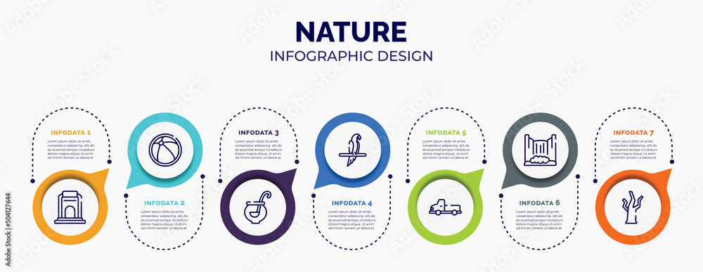 infographic for nature concept. vector infographic template with icons ...