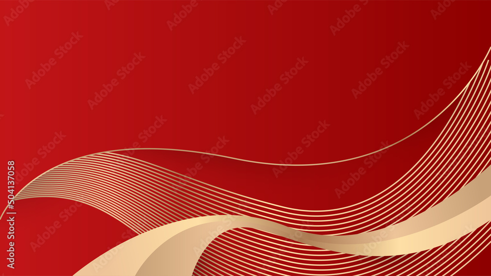 Abstract red and gold lines background Stock Vector | Adobe Stock