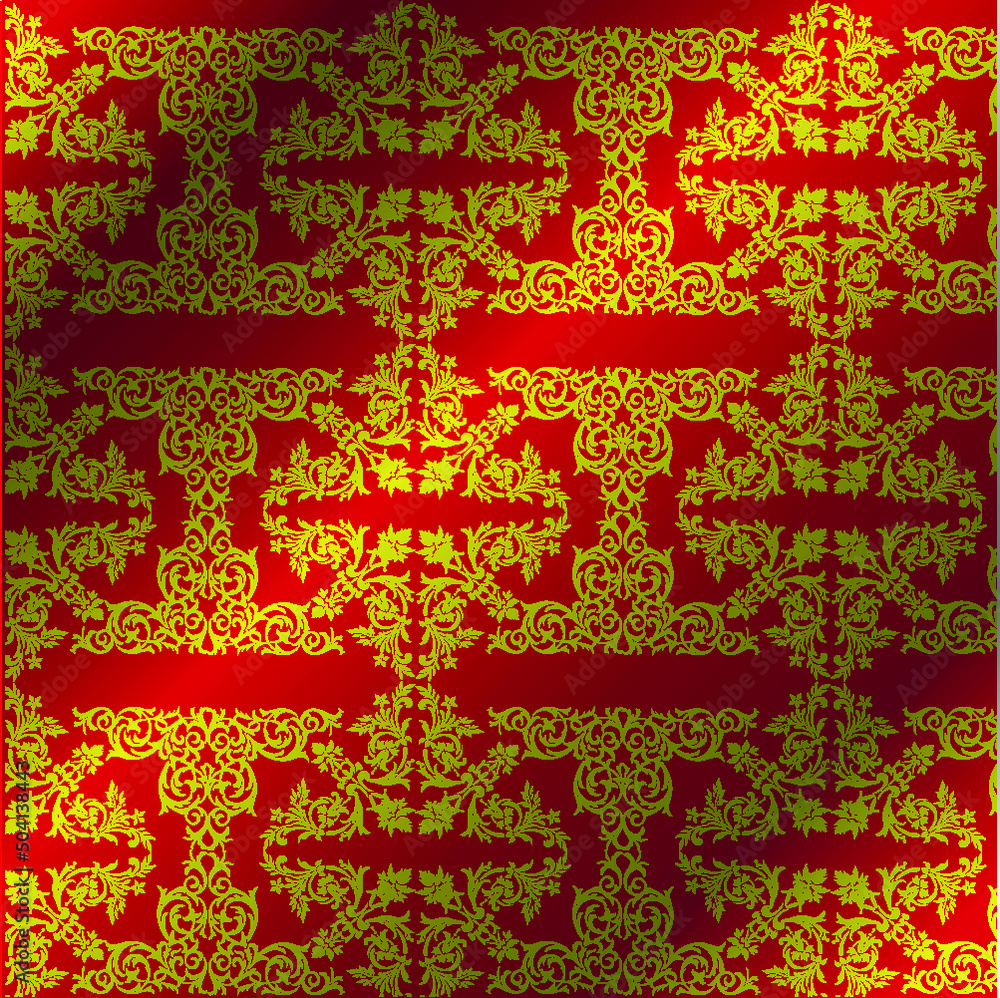 Royal vector textile on red background, luxury red royal wallpaper ...
