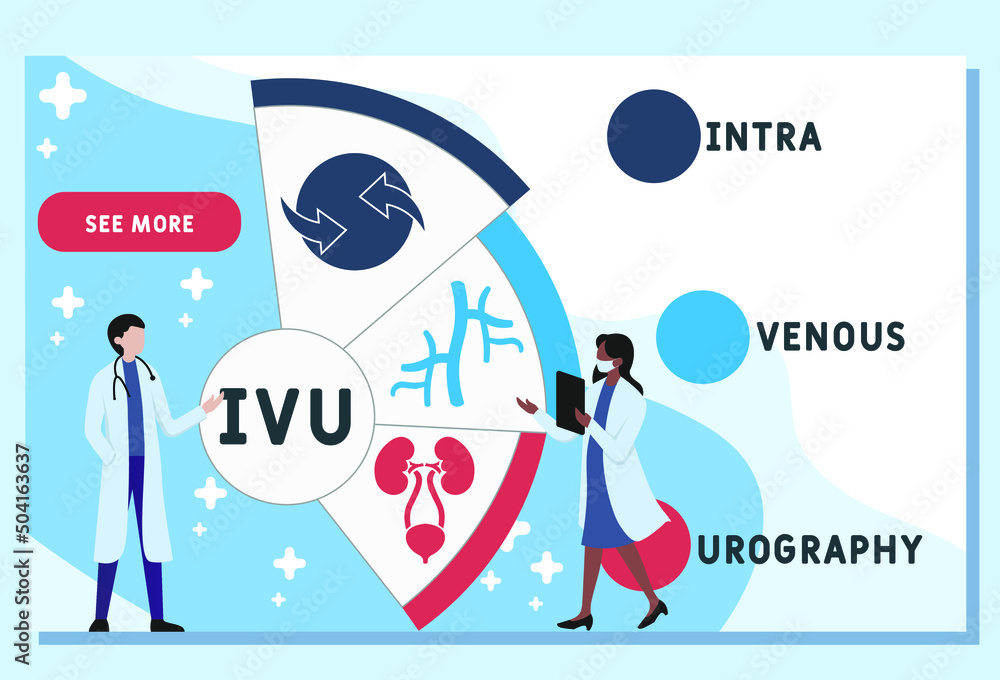 IVU intravenous urography acronym. business concept background. vector ...