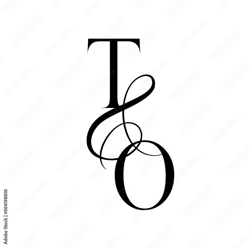 ot, to, monogram logo. Calligraphic signature icon. Wedding Logo ...