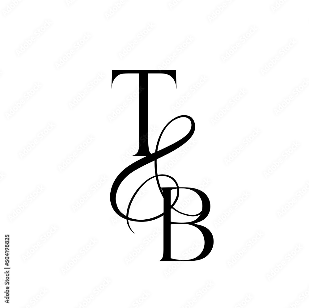bt, tb, monogram logo. Calligraphic signature icon. Wedding Logo ...