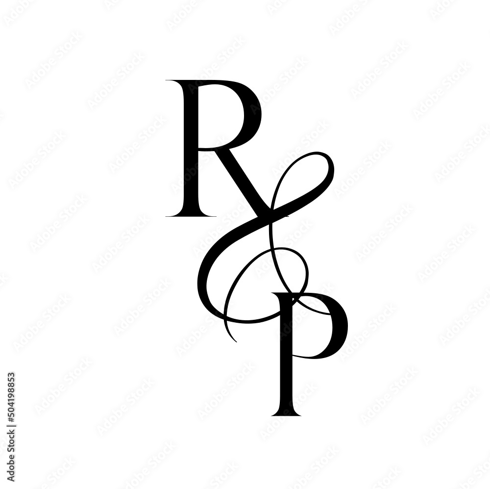 pr, rp, monogram logo. Calligraphic signature icon. Wedding Logo ...