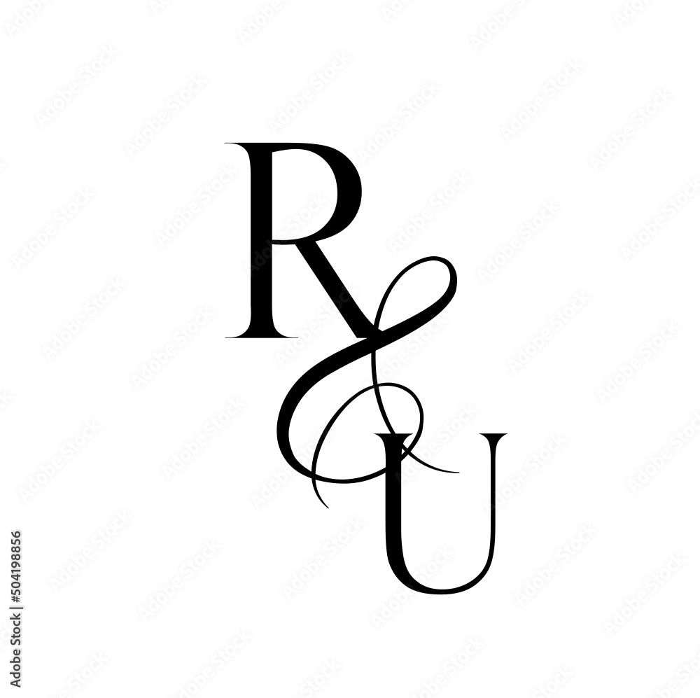ur, ru, monogram logo. Calligraphic signature icon. Wedding Logo ...