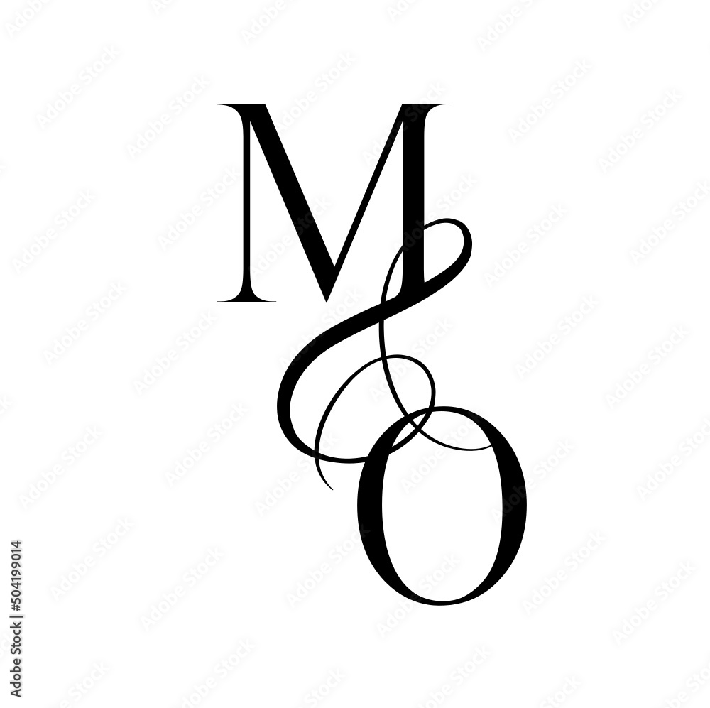 om, mo, monogram logo. Calligraphic signature icon. Wedding Logo ...