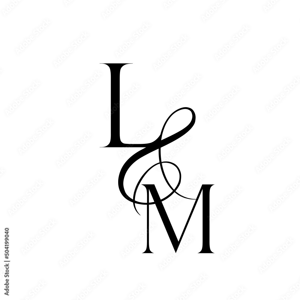 ml, lm, monogram logo. Calligraphic signature icon. Wedding Logo ...