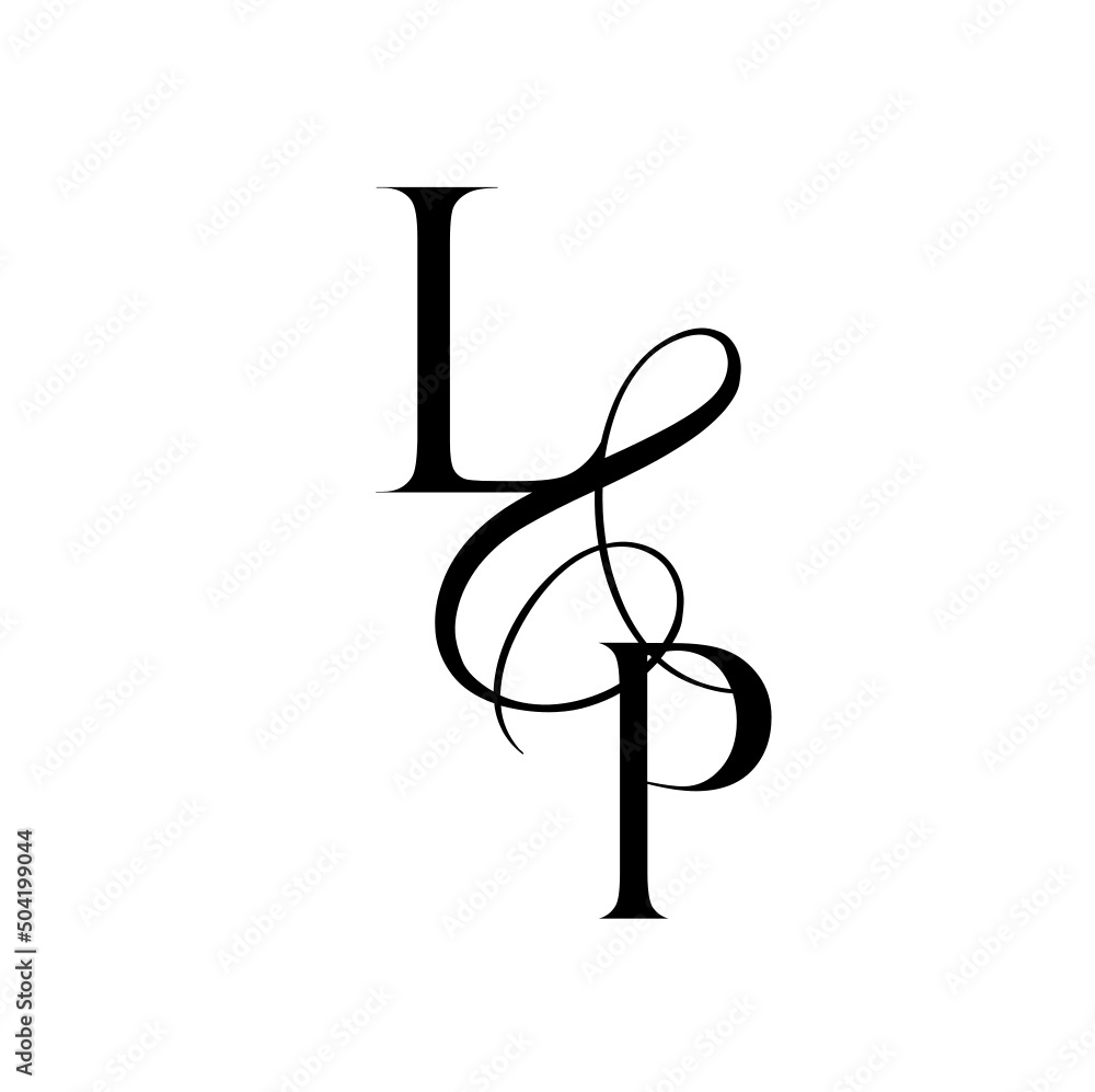 pl, lp, monogram logo. Calligraphic signature icon. Wedding Logo ...