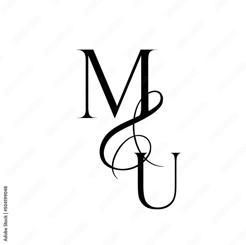 um, mu, monogram logo. Calligraphic signature icon. Wedding Logo ...