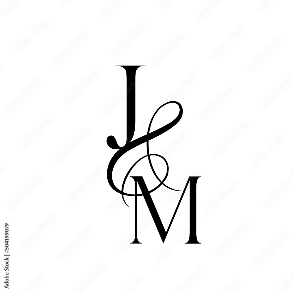 mj, jm, monogram logo. Calligraphic signature icon. Wedding Logo ...