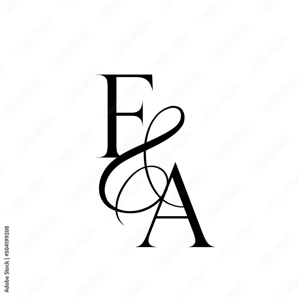 af, fa, monogram logo. Calligraphic signature icon. Wedding Logo ...