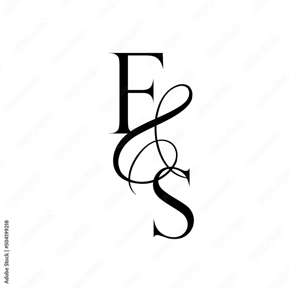 sf, fs, monogram logo. Calligraphic signature icon. Wedding Logo ...