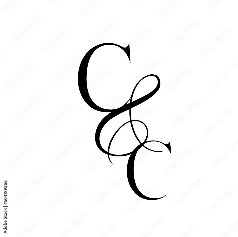 cc, cc, monogram logo. Calligraphic signature icon. Wedding Logo ...