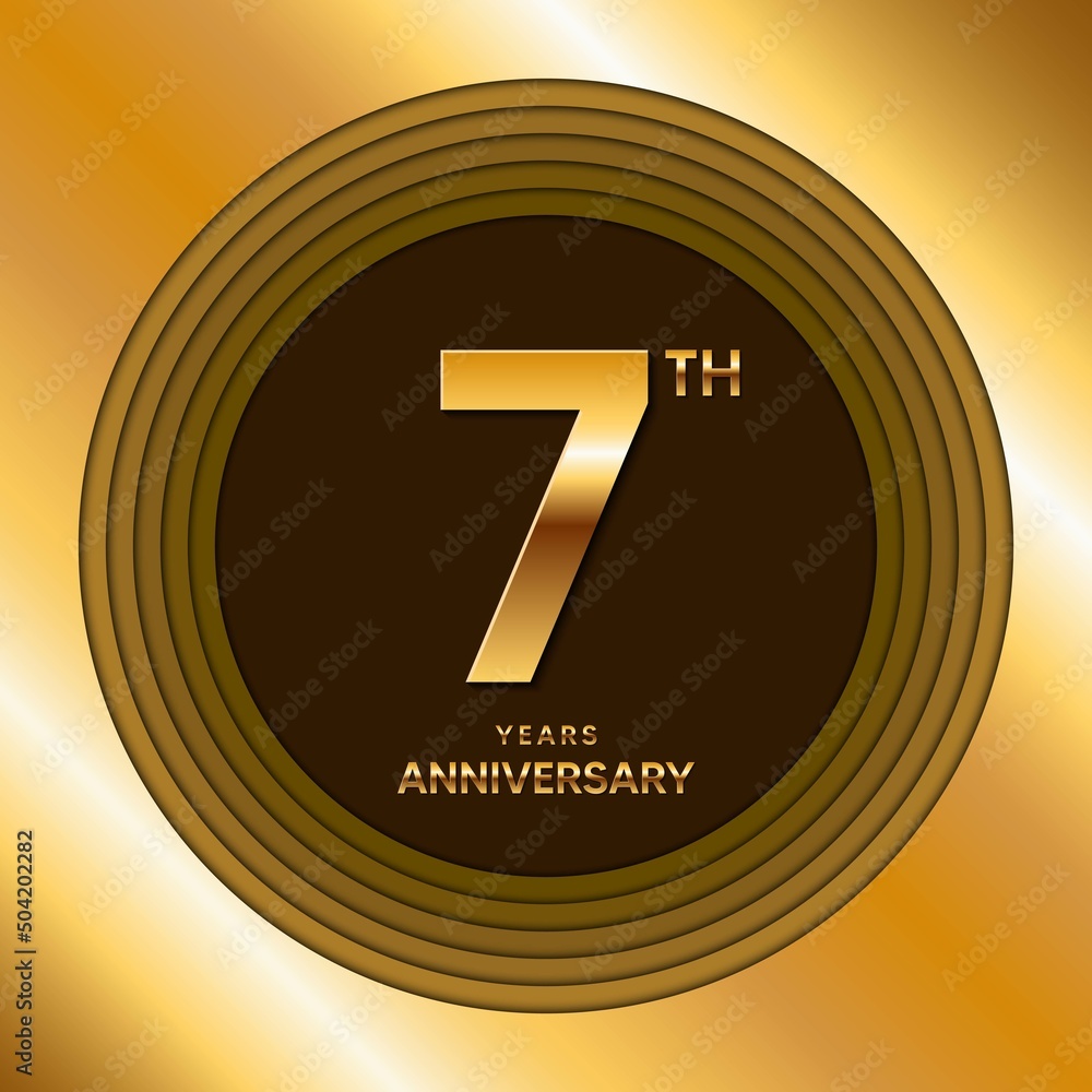 7th Anniversary logotype. Anniversary celebration template design for ...