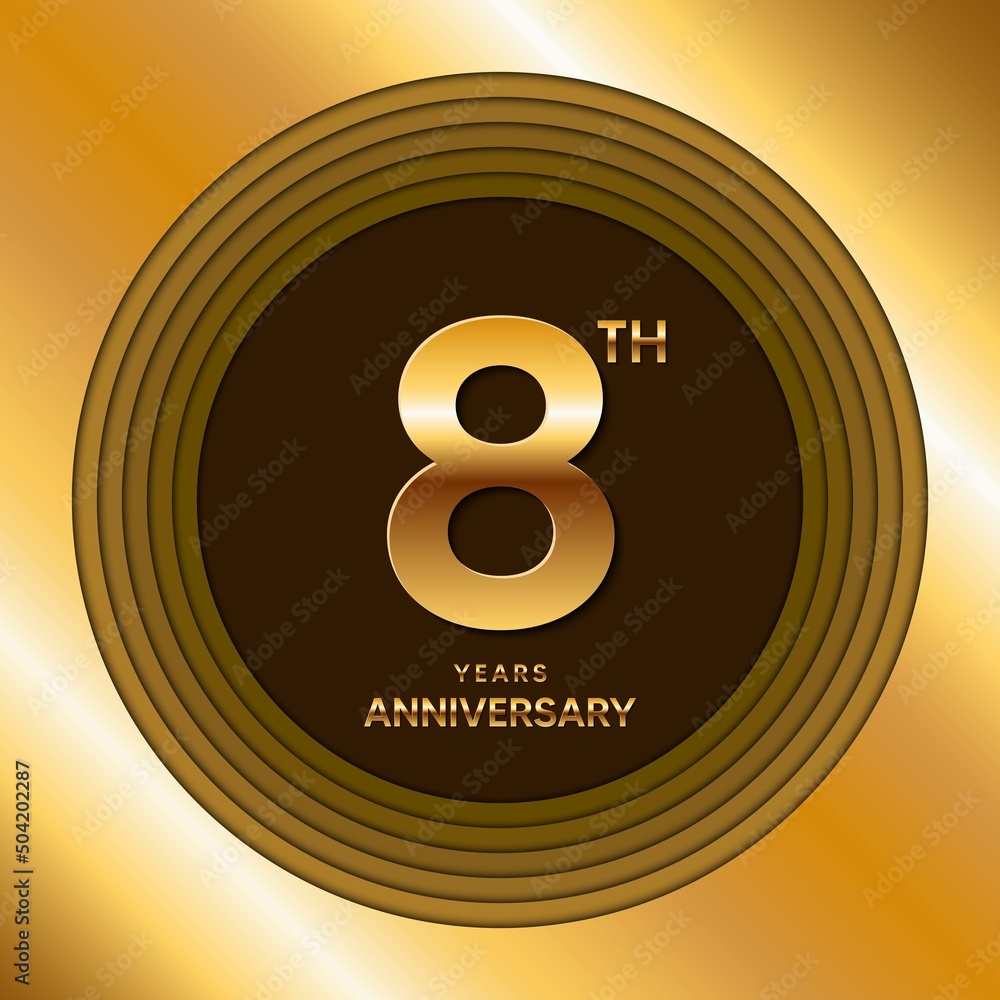 8th Anniversary logotype. Anniversary celebration template design for ...
