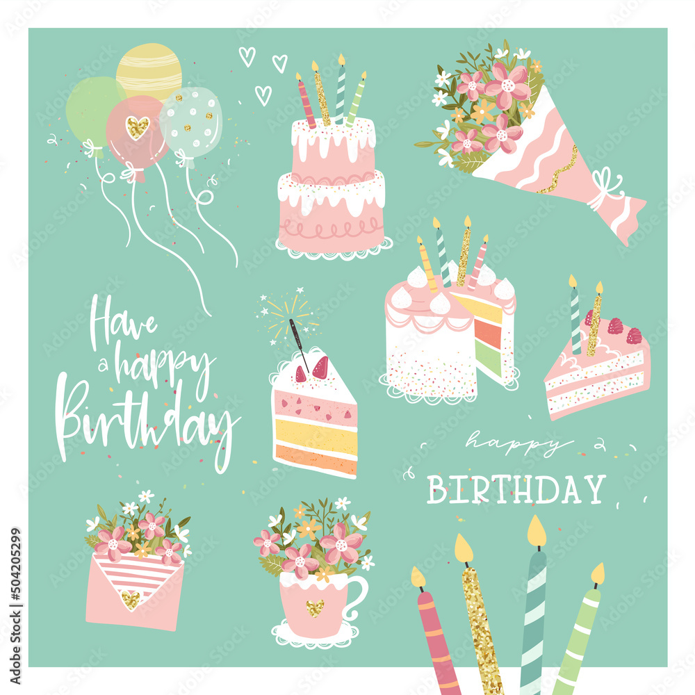 Fun hand drawn party card designs. Lovely templates, great for birthday ...